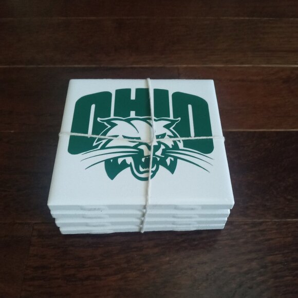 Other | New Ohio University Bobcats Ceramic Coasters Set Of 4 | Poshmark
